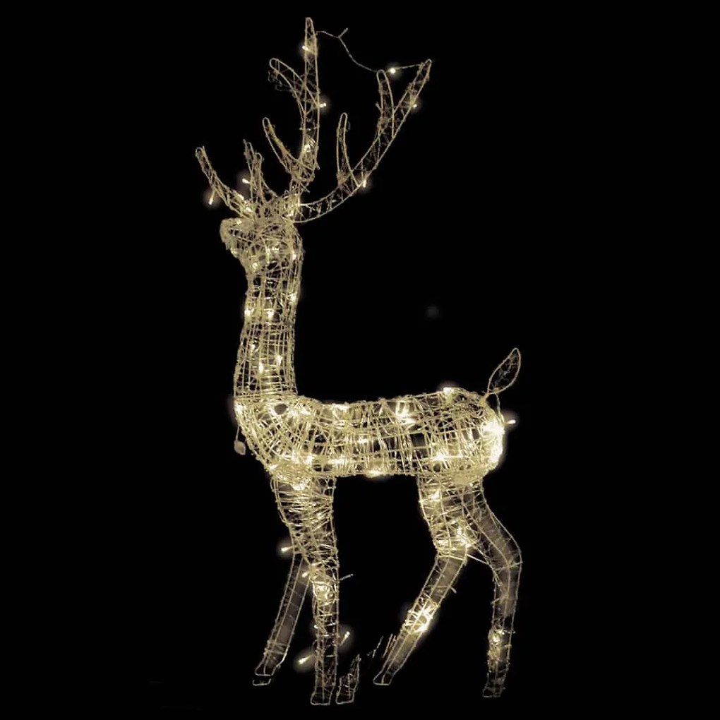 Vánoční dekorace akrylový sob 140 LED 128 cm teplé bílé světlo 329781