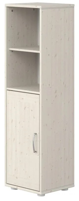 Bílá dětská skříňka z borovicového dřeva Flexa Classic, výška 133 cm