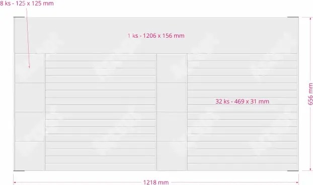 ACCEPT Hlavní orientační tabule ACS 014 (1218 x 656 mm) - stříbrná tabule