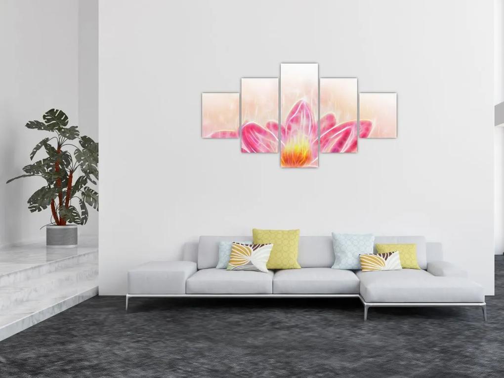 Obraz lotusového květu (125x70 cm)