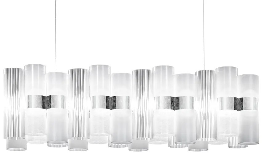 SLAMP LALSXXLWHT01T00NMTEU La Lollo white suspension linear 100, designové závěsné svítidlo, 70W LED 2700K stmívatelné, délka 93cm