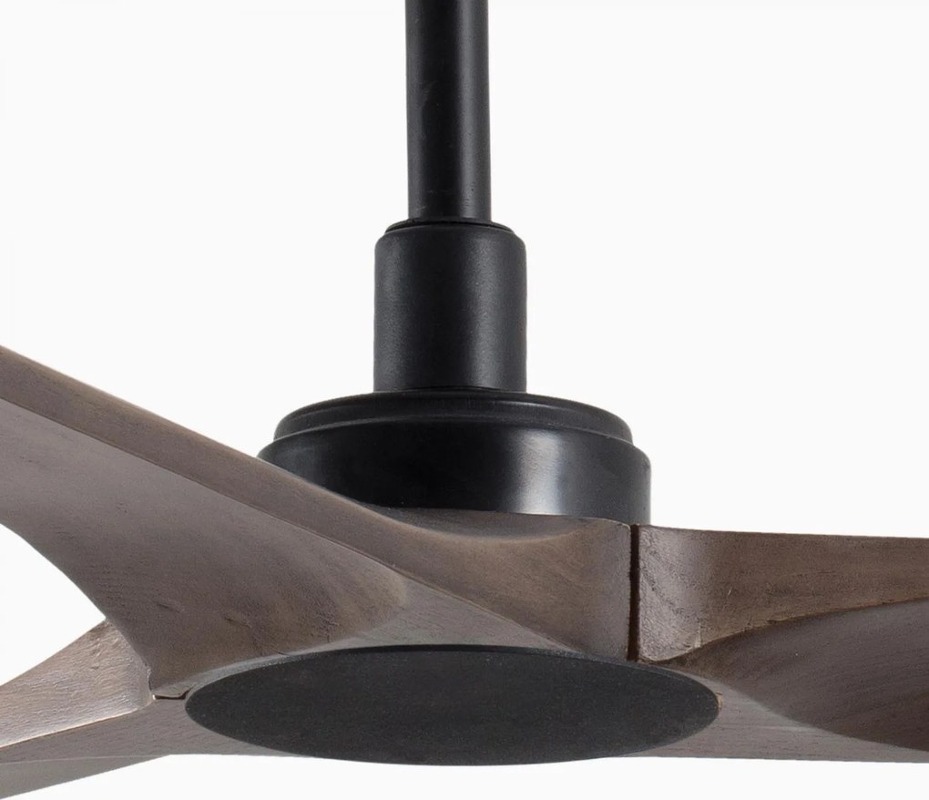 FARO 33809 HEYWOOD L stropní ventilátor, černá/tmavé dřevo s DC motorem - FARO