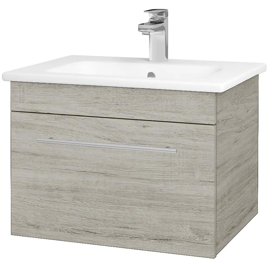 Dřevojas Koupelnová skříň ASTON SZZ 60 Varianta: N01 Bílá lesk / Úchytka T01 / D05 Oregon