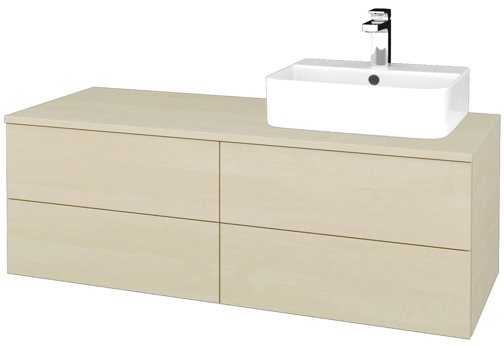Dřevojas Koupelnová skříňka MODULE SZZ4 120 Varianta: N01 Bílá lesk / D01 Beton / Pravé