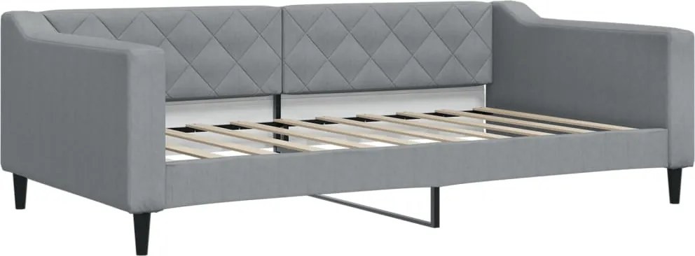 Válenda s přistýlkou a světle šedá 100 x 190 cm textil 3197503