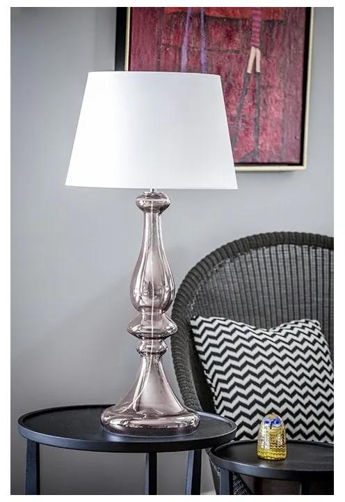 4concepts Luxusní stolní lampa LOUVRE TRANSPARENT COPPER Barva: Černo-bílá