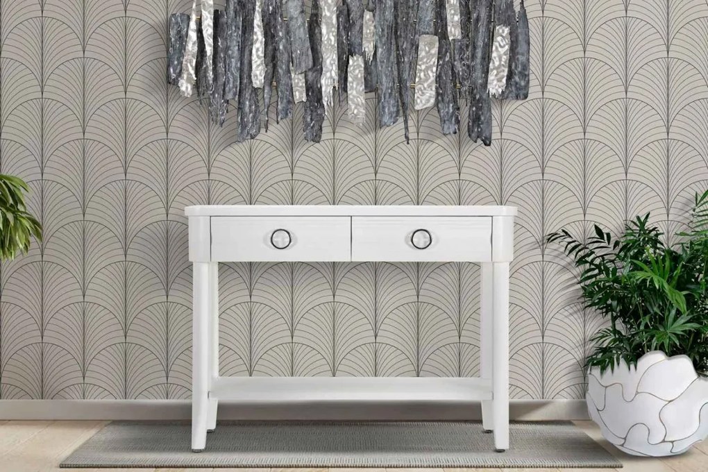 Designová konzole Hahnunah 110 cm bílá