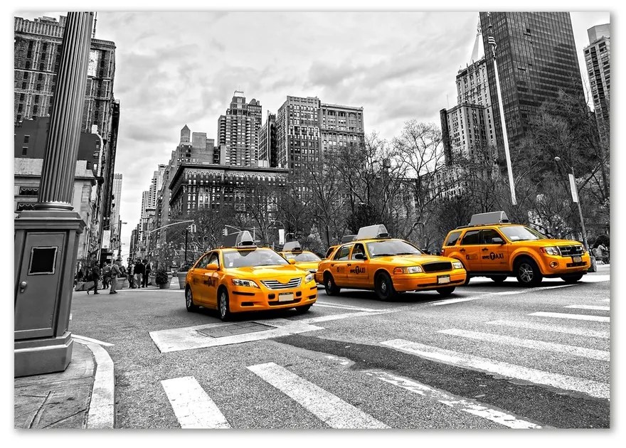 Wallmuralia Fotoobraz na skle Taxi New York 100x70 cm