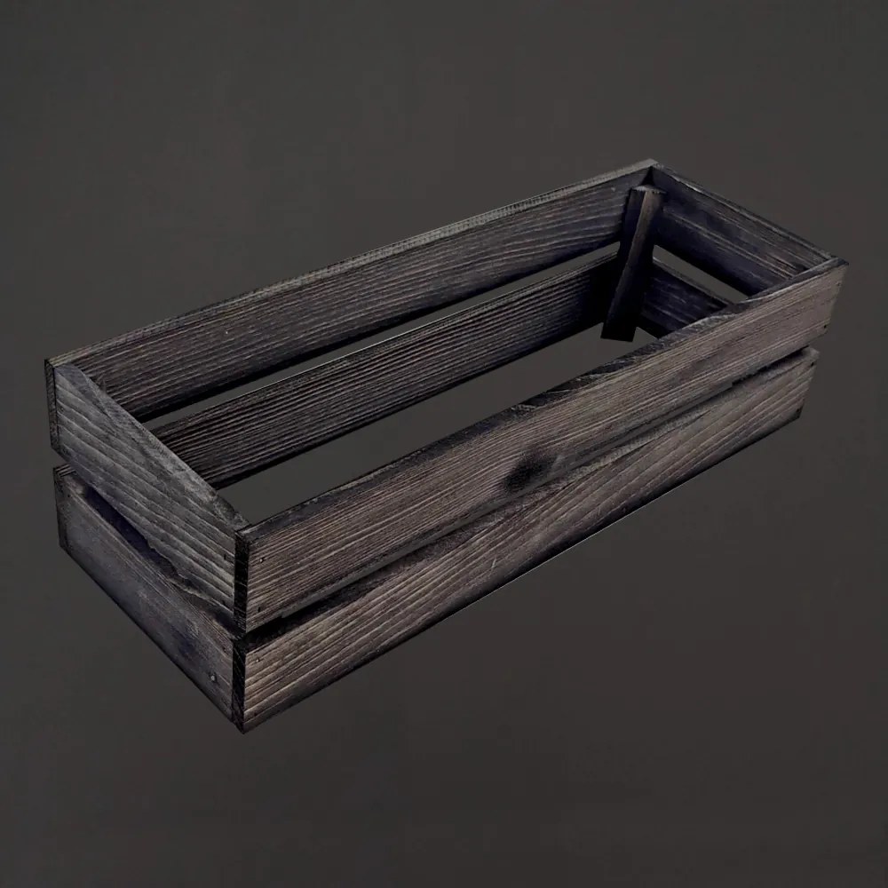AMADEA Dřevěný obal s truhlíkem mořený, 51,1x18,6x15cm, český výrobek
