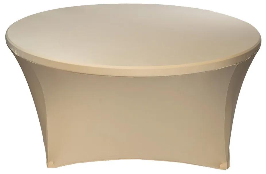 Elastický ubrus STANDARD na kulatý stůl 180 cm Barva ubrusu: ŠAMPAŇ / CHAMPAGNE