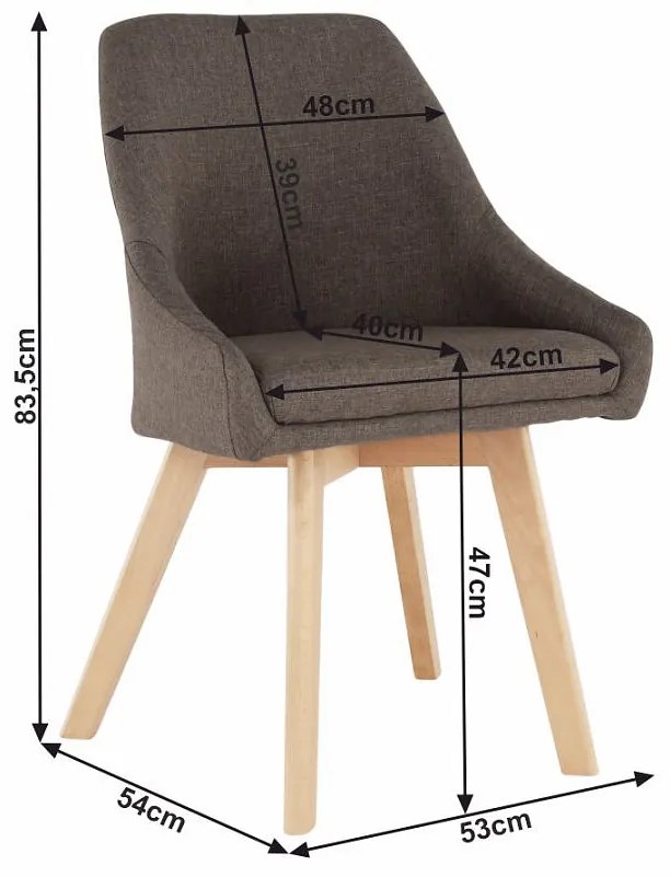 Tempo Kondela Designová jídelní židle TEZA, hněda/buk