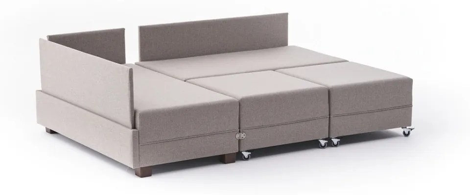 Designová rohová sedačka Ramesha 280 cm krémová - levá