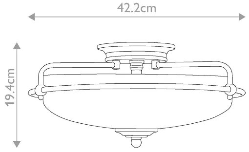 Quoizel QZ-GRIFFIN-F-WS - Stropní svítidlo GRIFFIN 3xE27/60W/230V bronzová