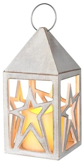 SOLIGHT Vánoční lucerna s LED svíčkou, 3x AAA baterie