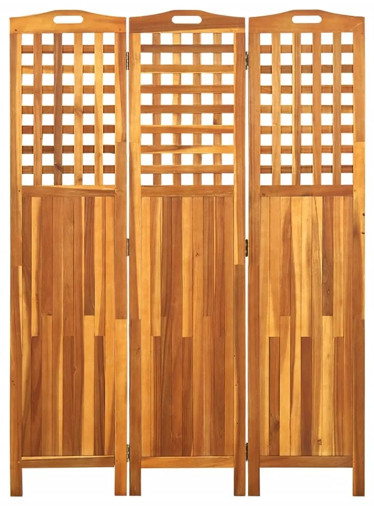 vidaXL 3dílný paraván 120 x 2 x 170 cm masivní akáciové dřevo