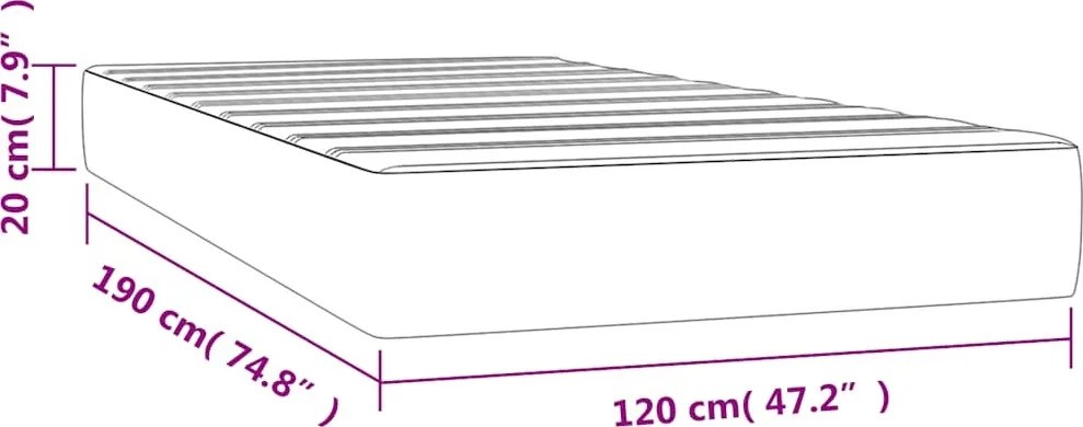 vidaXL Taštičková matrace střední tvrdost 120x190x20 cm samet [4007159] Barva: Tmavě zelená