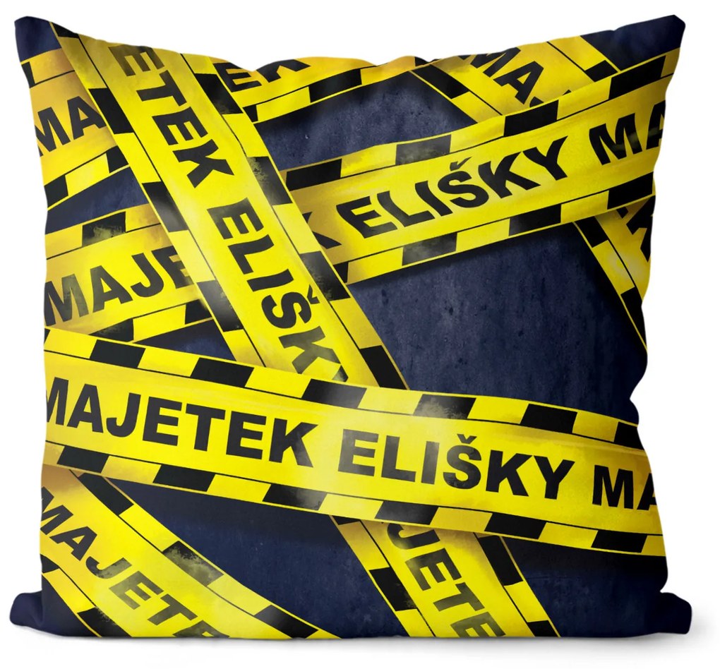 Polštář Majetek + jméno – ženská jména (Velikost: 55 x 55 cm, Jméno: Eliška)