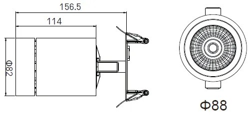 Dobac JUVENIS RECESSED KT6950-BK