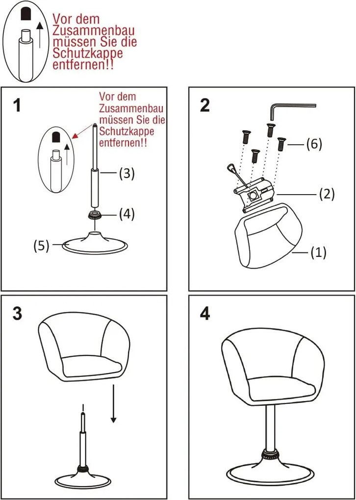 WOLTU Barová židle s opěradlem, výškově nastavitelná, černá