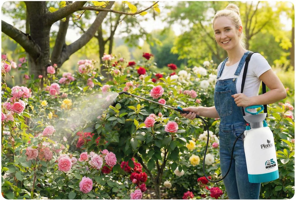 Ruční tlakový postřikovač Plonos PL-605 o objemu 5 l