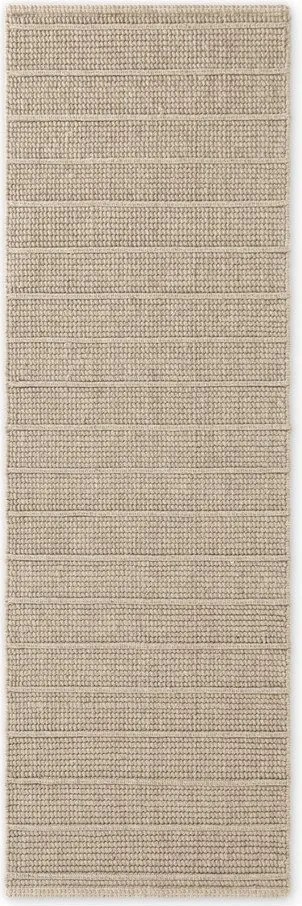 Béžový ručně tkaný vlněný běhoun 80x250 cm Camden Parker – Ted Baker