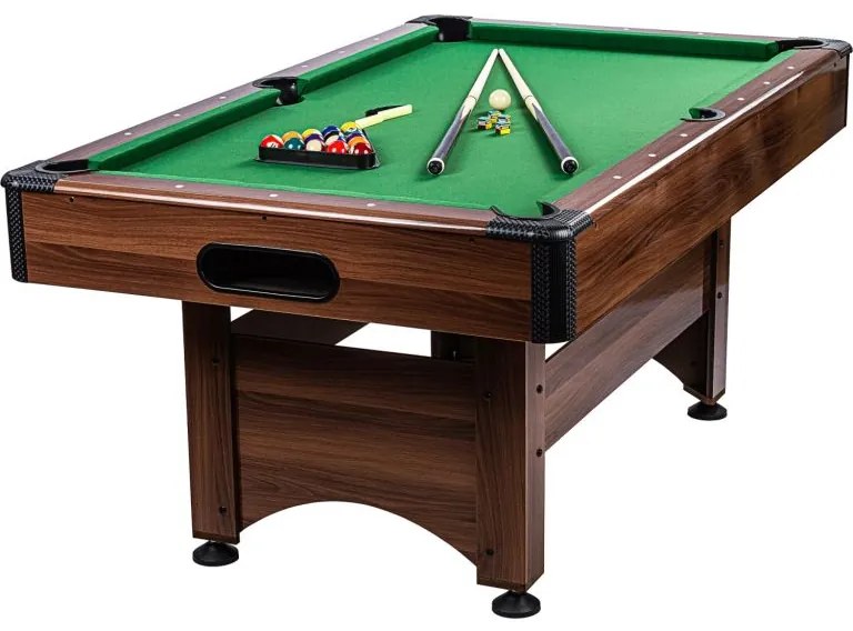 GamesPlanet® Kulečníkový stůl s vybavením 6ft, tm. dřevo