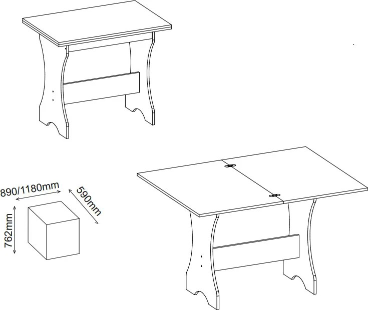 Jídelní rohový set Corner dub sonoma / Malmo