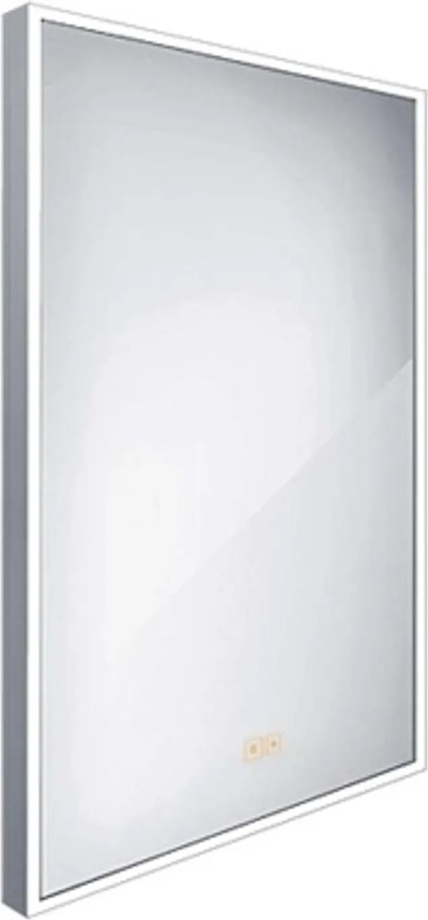 Nimco - Zrcadlo s LED osvětlením, 60x40 cm, dvěma dotykovými senzory, hliník ZP 13000VX