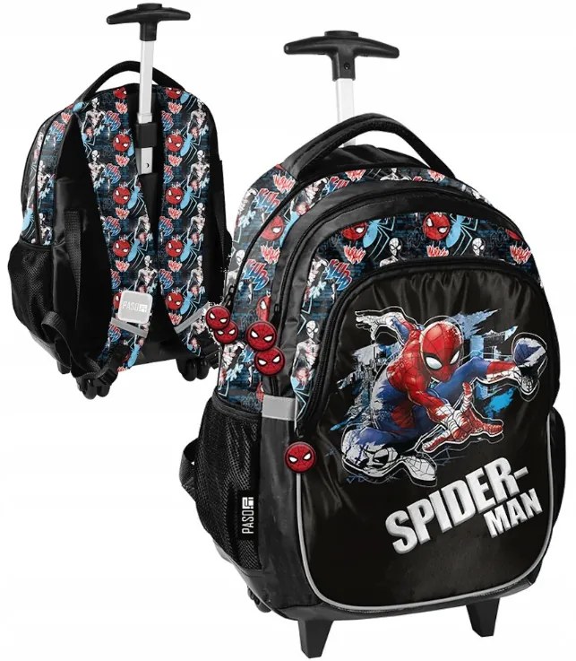 3dílná školní sada SPIDER-MAN - batoh na kolečkách + penál + taška na přezůvky