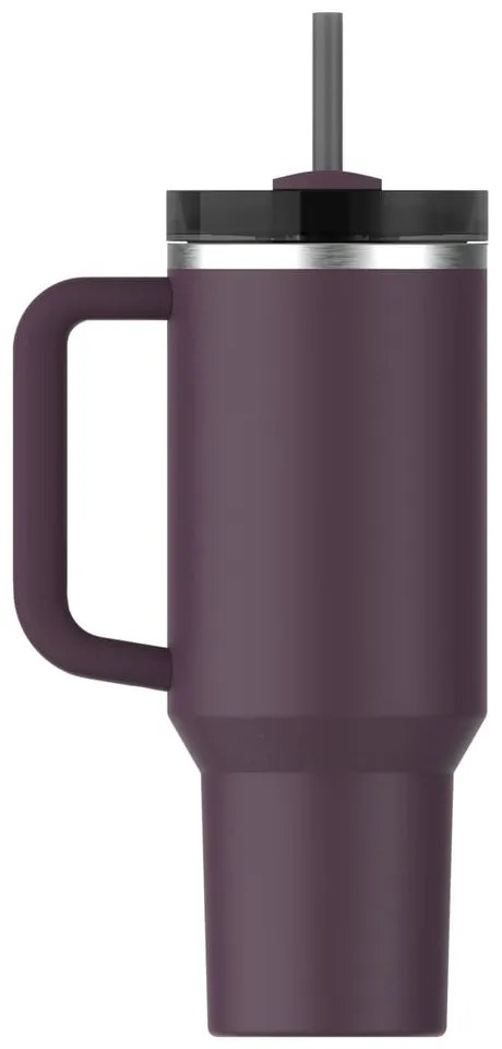 Tmavě fialová termoska s brčkem z nerezové oceli 1,18 l Quencher H2.0 FlowState Tumbler Plum – Stanley