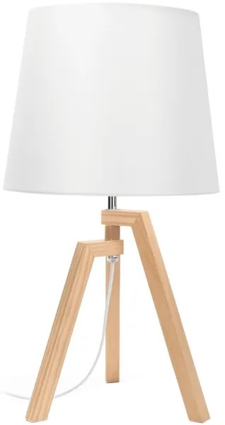Aigostar - Dřevěná stolní lampa 1xE27/60W/230V borovice