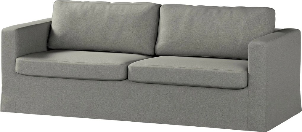 Potah na pohovku IKEA Karlstad 3-místná, nerozkládací, dlouhý barva šedá látka pletený vzor
