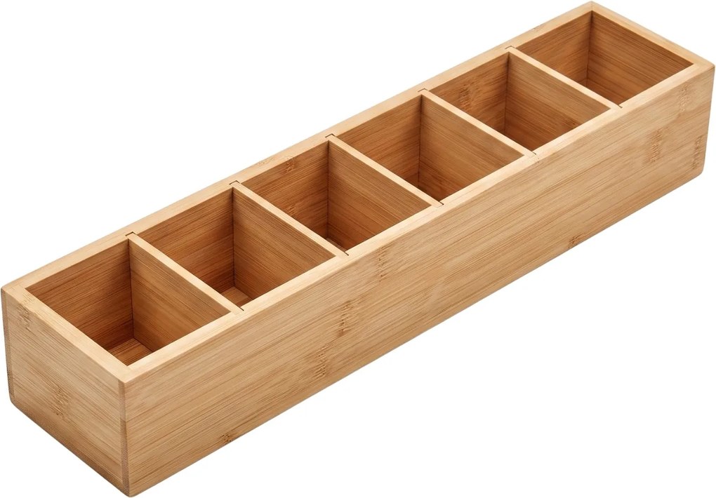 Bambusový organizér na stůl, 38 x 8 x 7 cm