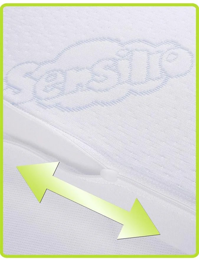 Sensillo Kojenecký polštář do postýlky - klín bílý 59x37 cm