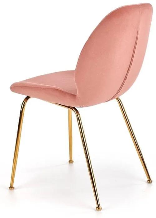Intesi Židle Bremen růžová/zlatá