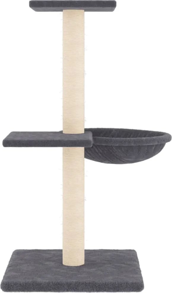 Škrabadlo pro kočky se sisalovými sloupky tmavě šedé 72 cm 171770