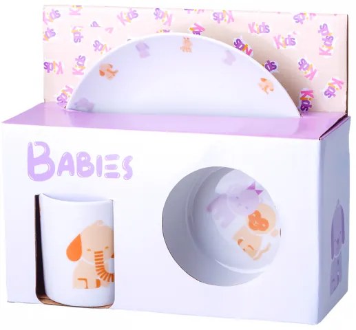 Lunasol - Babies dětský porcelánový set 3 ks - Kids world (450510)