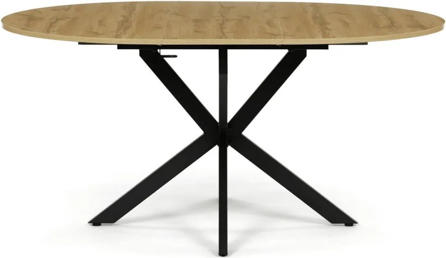 Jídelní stůl rozkládací 120-160x120 cm DT-I1120 OAK, melamin, dub – Barva (vyberte): hnědá bílá