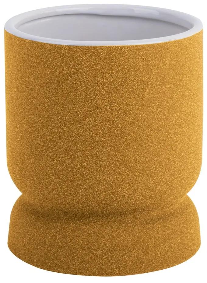 Žlutá keramická váza PT LIVING Cast, výška 17 cm
