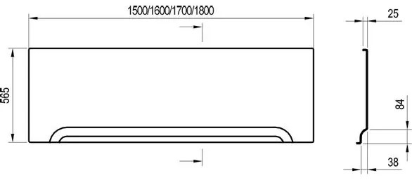 Ravak Panel 160 cm, CZ001S0A00