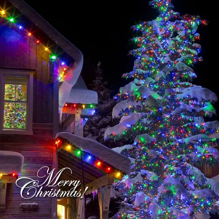 Vánoční světýlka venkovní FLASH multicolor 300 LED