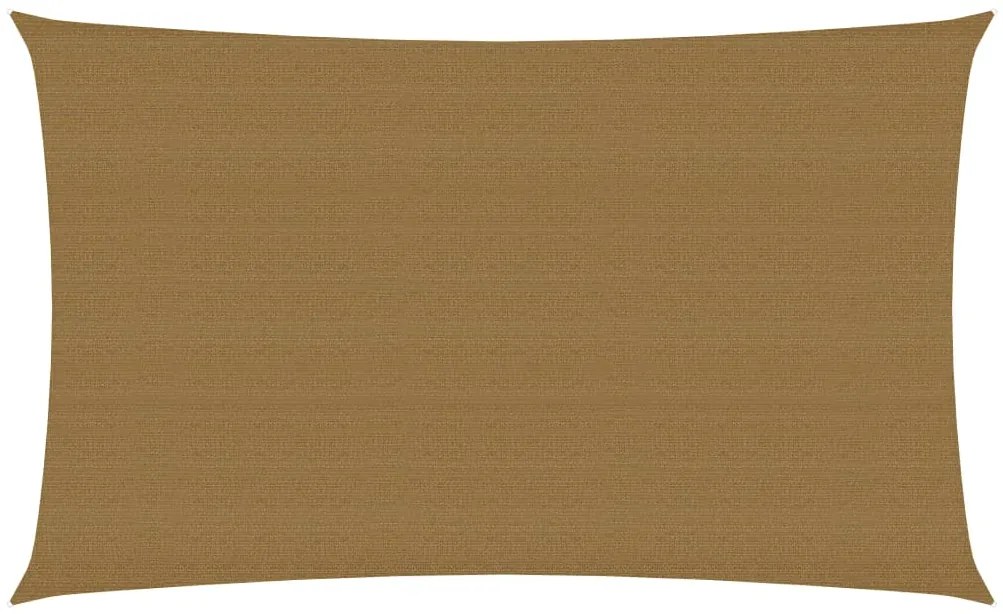 311395 vidaXL Stínící plachta 160 g/m² taupe 2 x 4,5 m HDPE