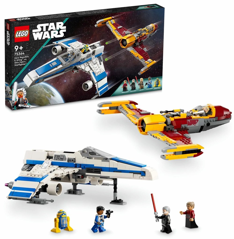 Lego stavebnice lego star wars 75364 stíhačka e-wing nové republiky vs. stíhačka shin hati
