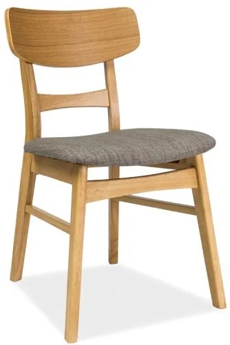 Jídelní dřevěná židle s čalouněním v šedé barvě KN695