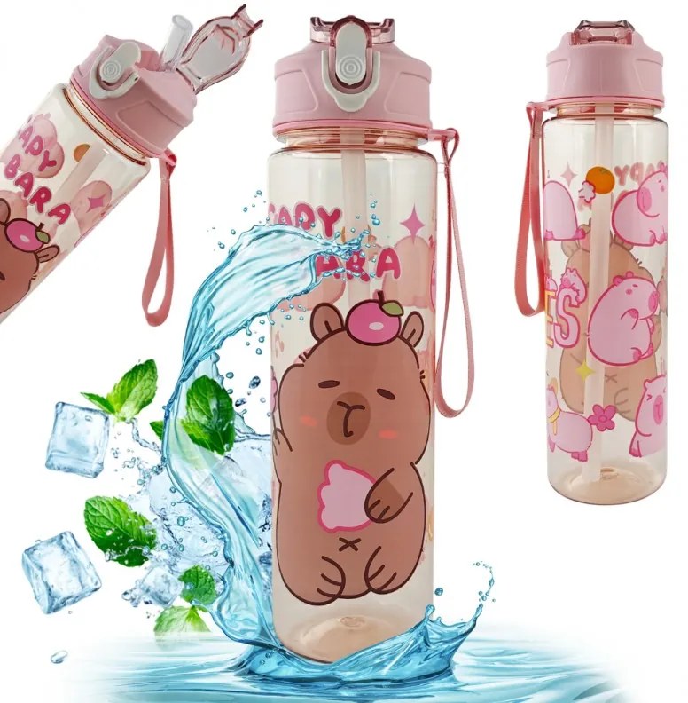 Flamenco Mystique Růžová láhev na vodu 800ml CAPYBARA PINK BD56R
