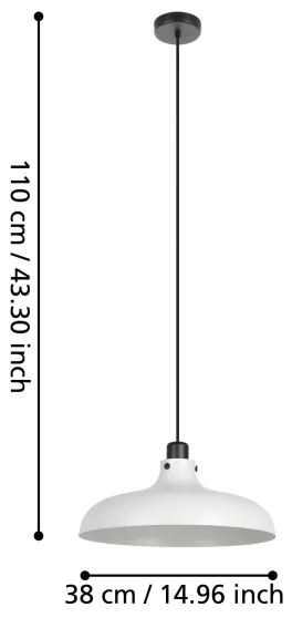 Eglo 43825 - Lustr na lanku MATLOCK 1xE27/40W/230V