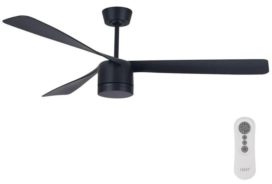 Lucci air 213281 - Stropní ventilátor PEREGRINE 1xGX53/12W/230V černá + DO