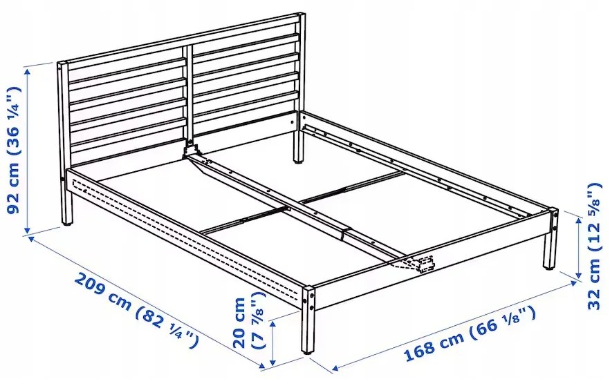 IKEA TARVA Rám postele borovice/Luroy 160x200 cm