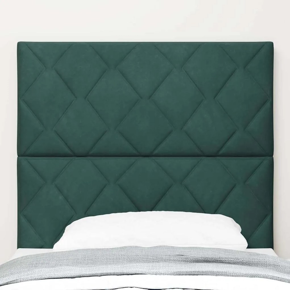 Čelo postele Tmavě zelená 100 cm samet 3337909