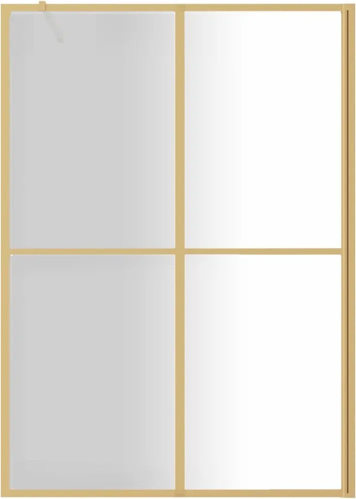 Zástěna do průchozí sprchy čiré ESG sklo zlatá 140 x 195 cm 154951